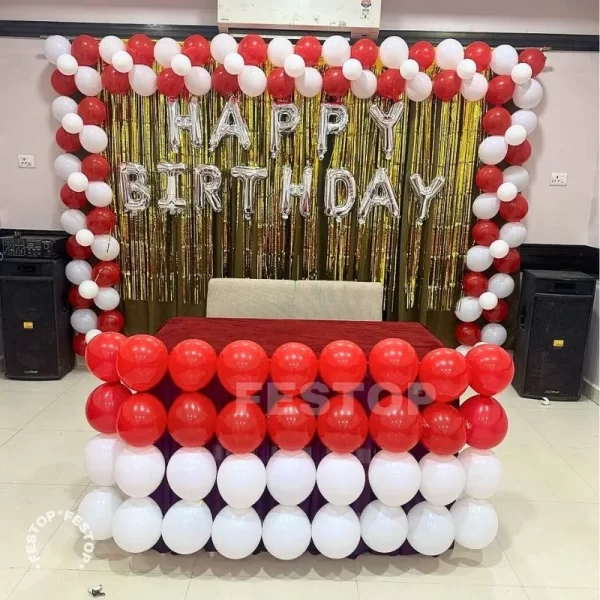 Red Stage Birthday Decoration | FESTOP