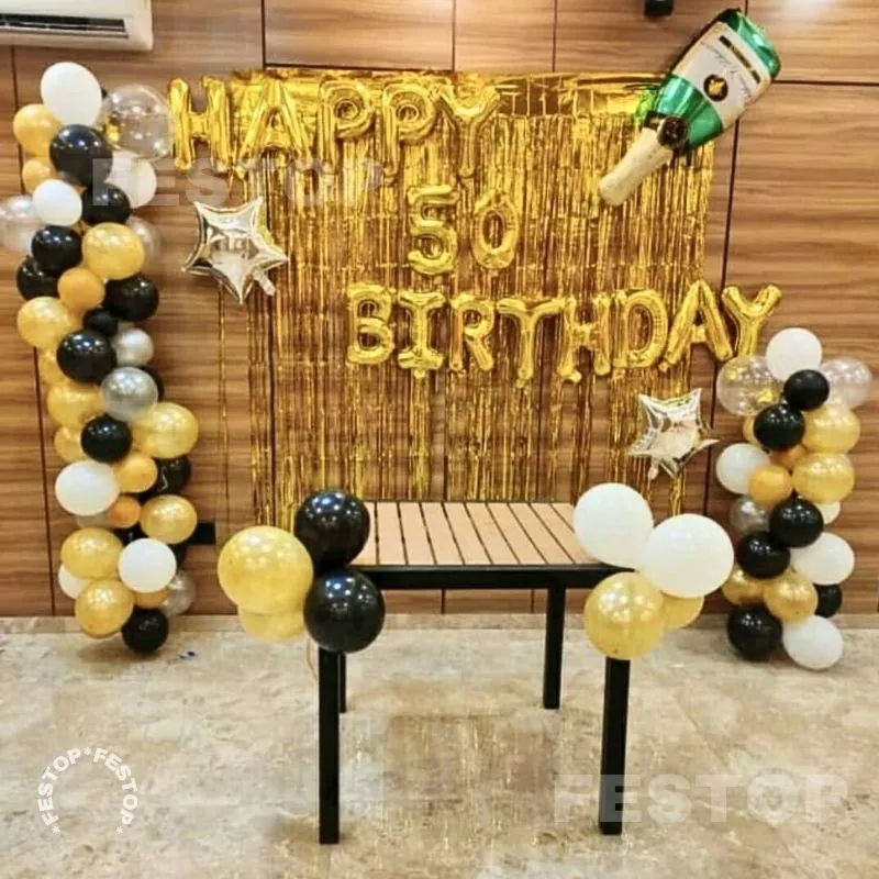 50th Birthday Wall Decor at Home | FESTOP