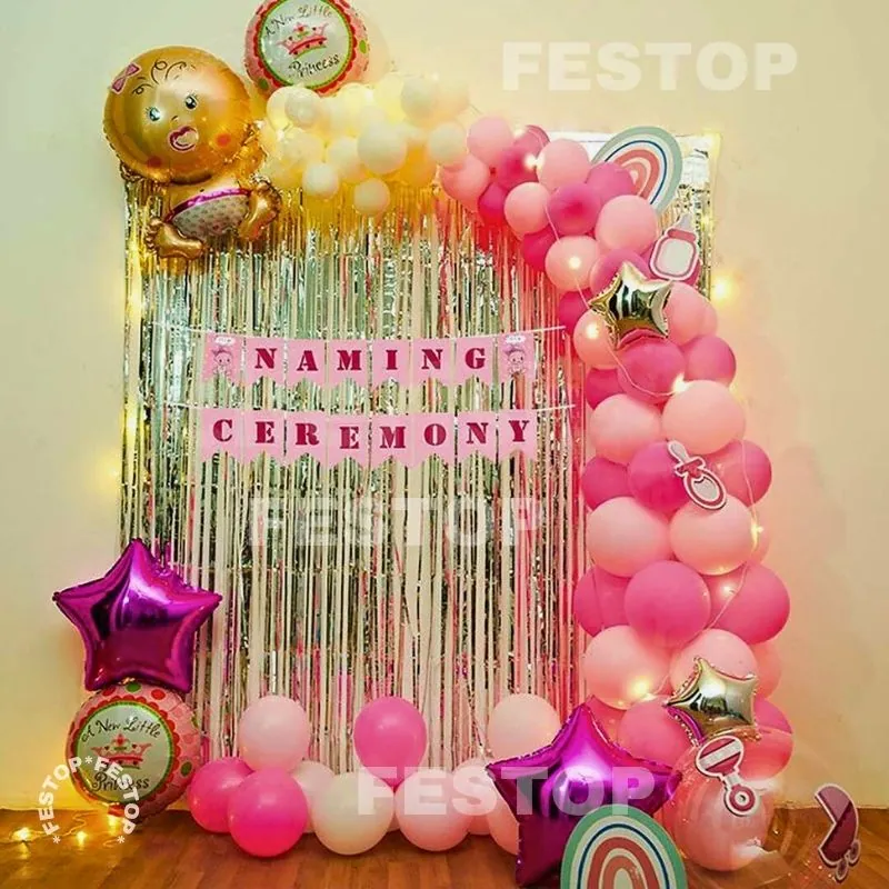 Wall Naming Ceremony Decoration at Home in India | FESTOP